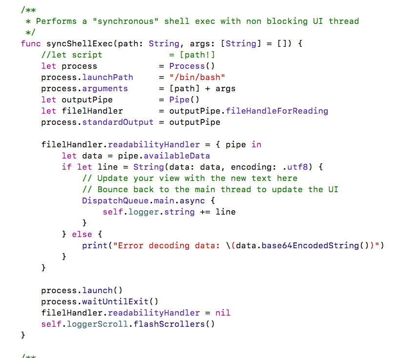 Xcodeswift How To Add Extra Argument To A Bash Execution Stack Overflow