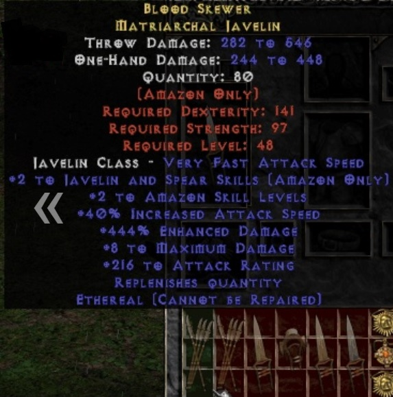 Ft Eth Rep Cruel Fools 40 Ias Balrog Spear - Topic - d2jsp