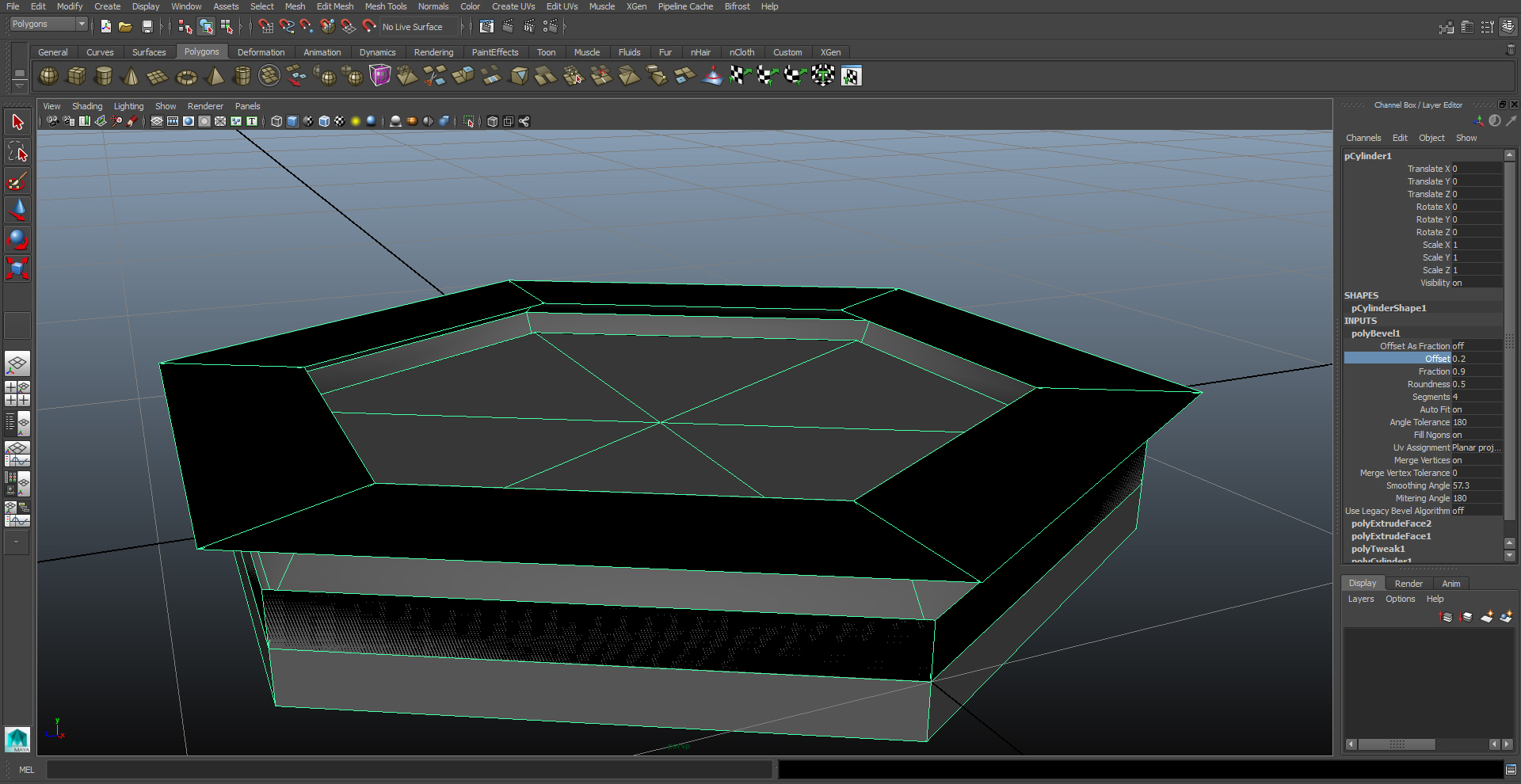 Maya 2015 bevel offset in Channel Box not working : Maya