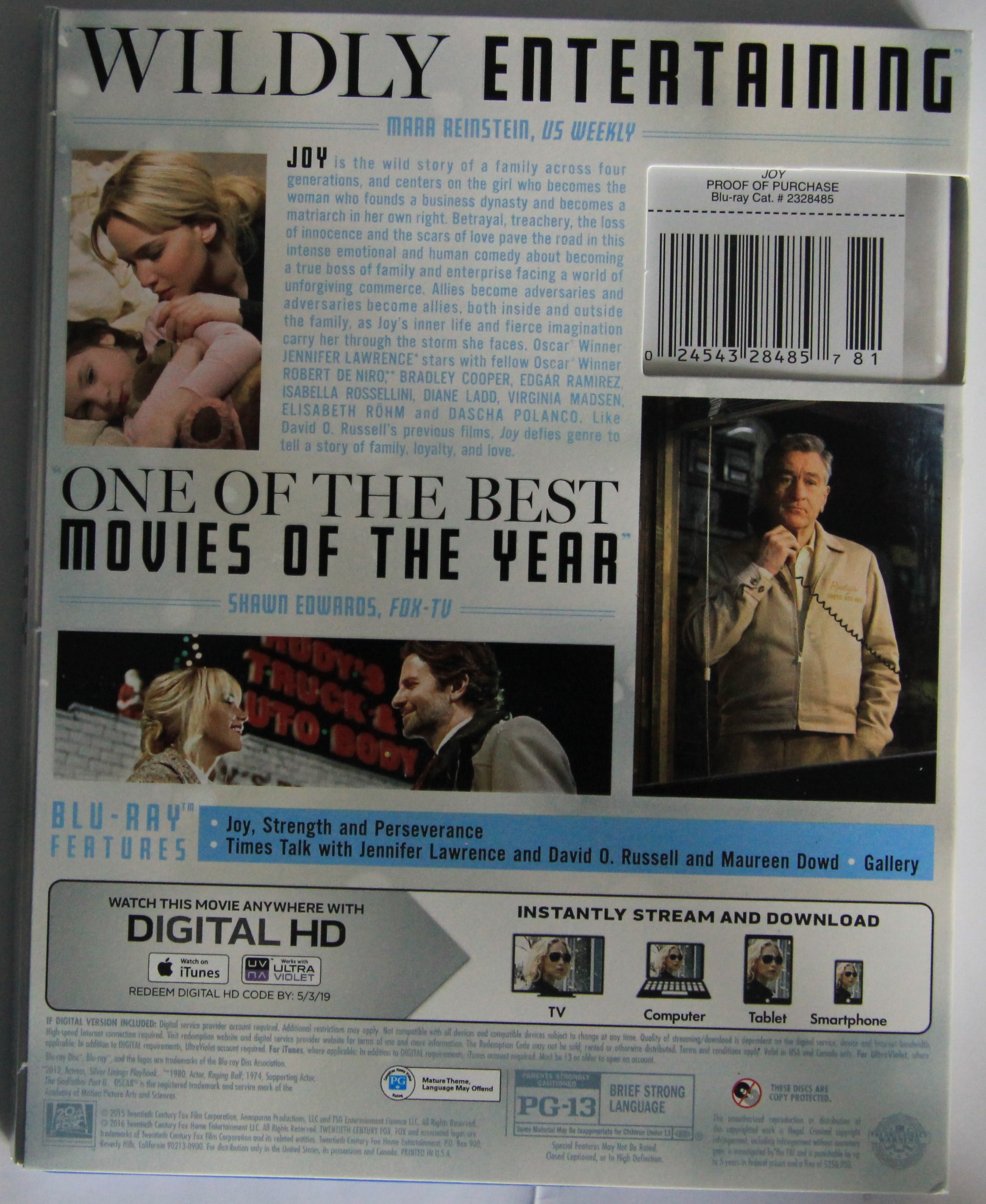 Joy (Blu-ray Gatefold Slipcover) (Target Exclusive) [USA] | Hi-Def ...