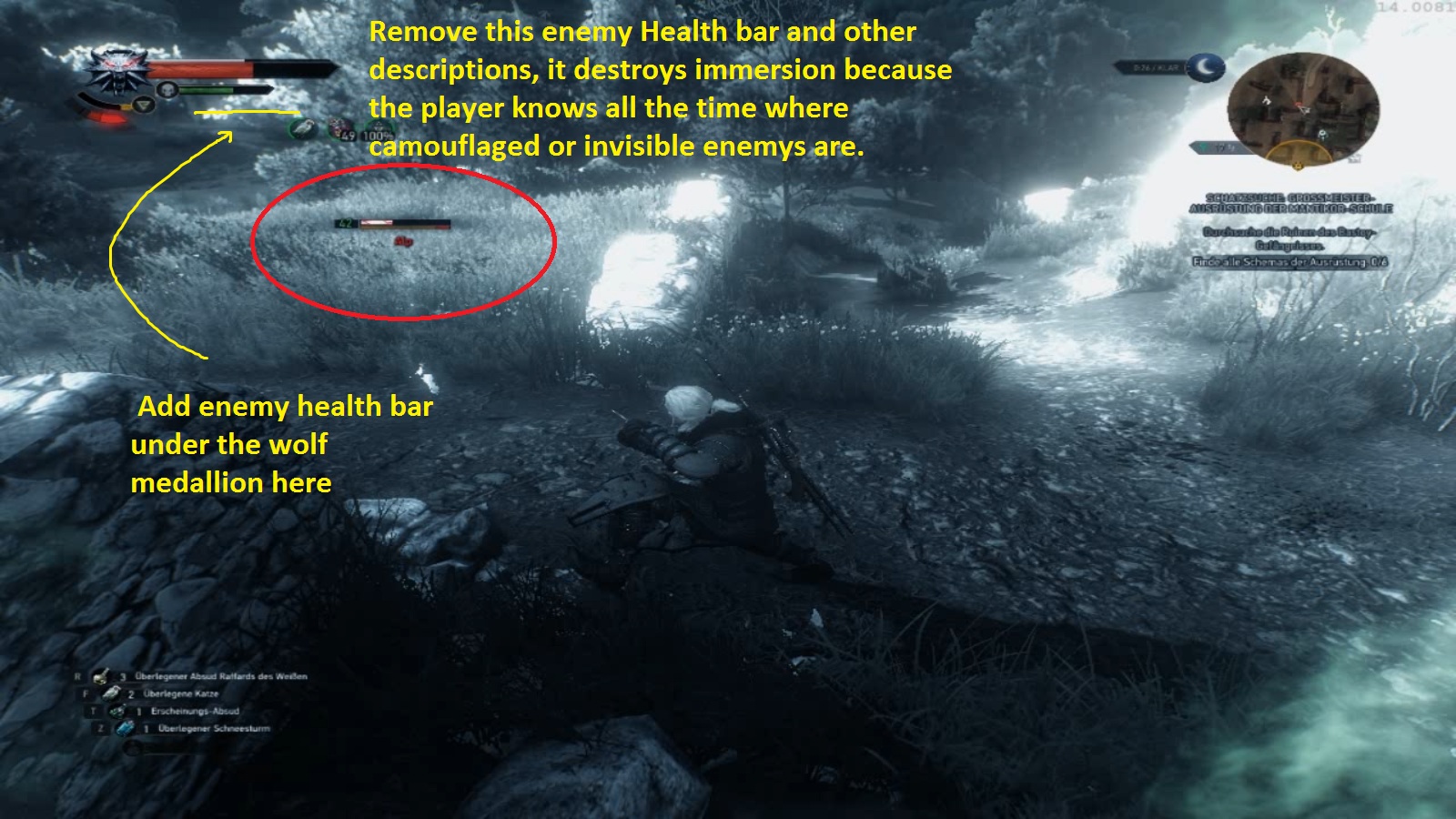 Remove floating overhead health bar above camouflaged and invisible ...