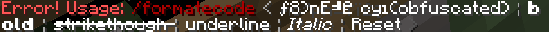 Formatting Codes | SpigotMC - High Performance Minecraft